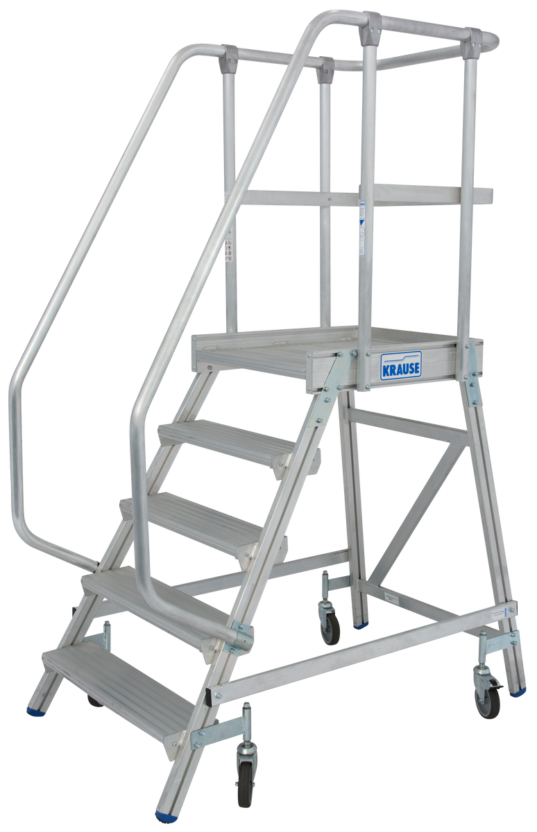 Krause mobiele platformtrap 5tr. – Laddermakerij Smits BV